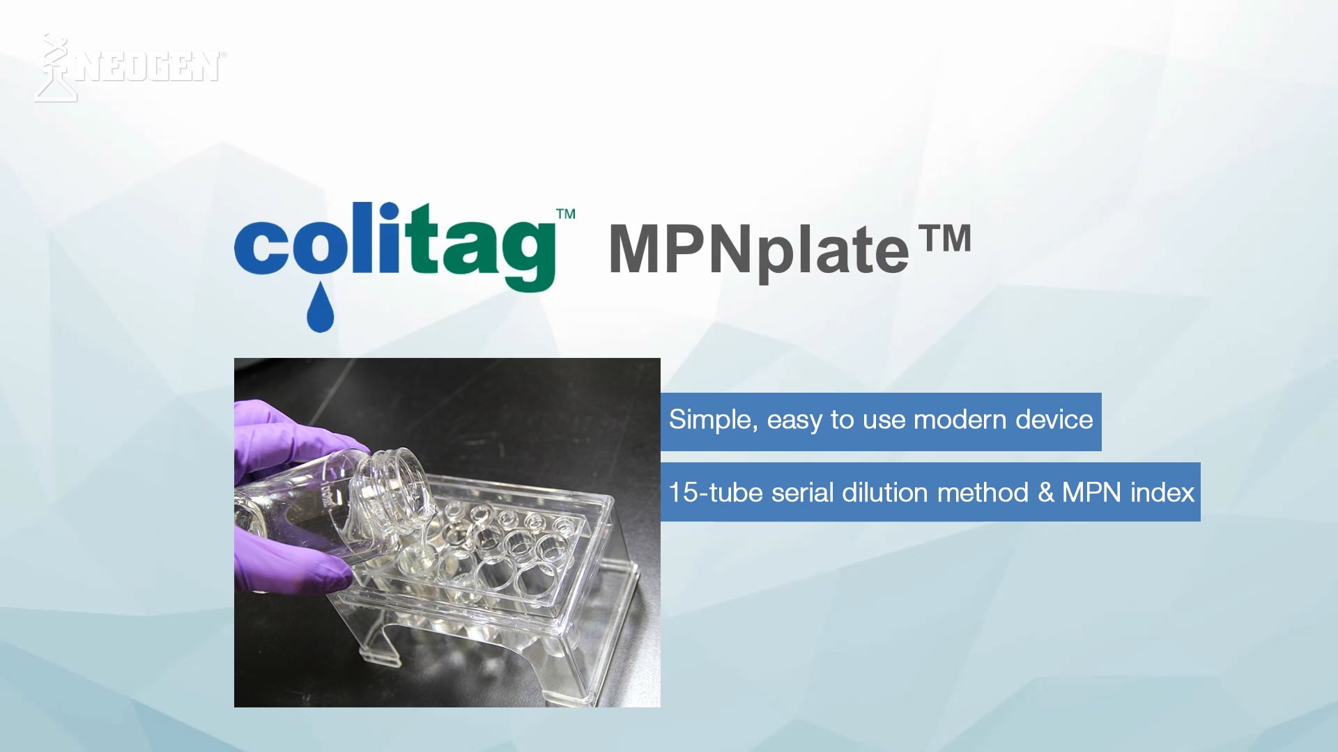 Colitag™ MPNPlate™ Demonstration Video on Vimeo