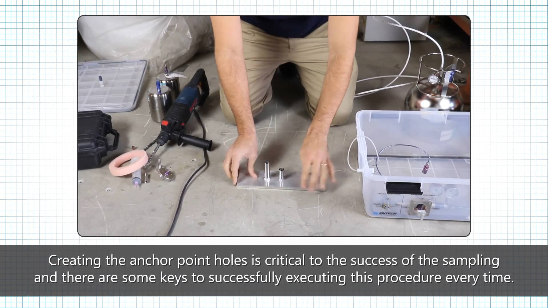 Sub Slab Sampling with Entech Chameleon and Helium Shroud on Vimeo