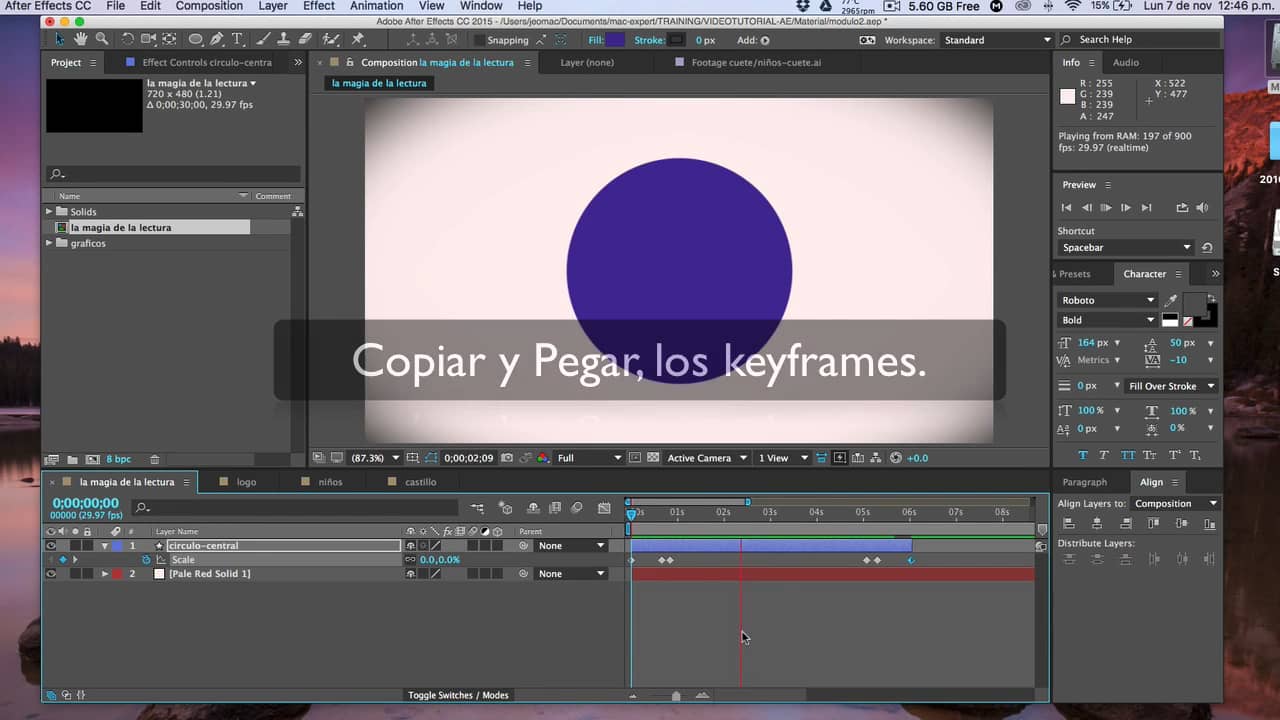 2.3 Animación Keyframe: Animación de Shape I. on Vimeo