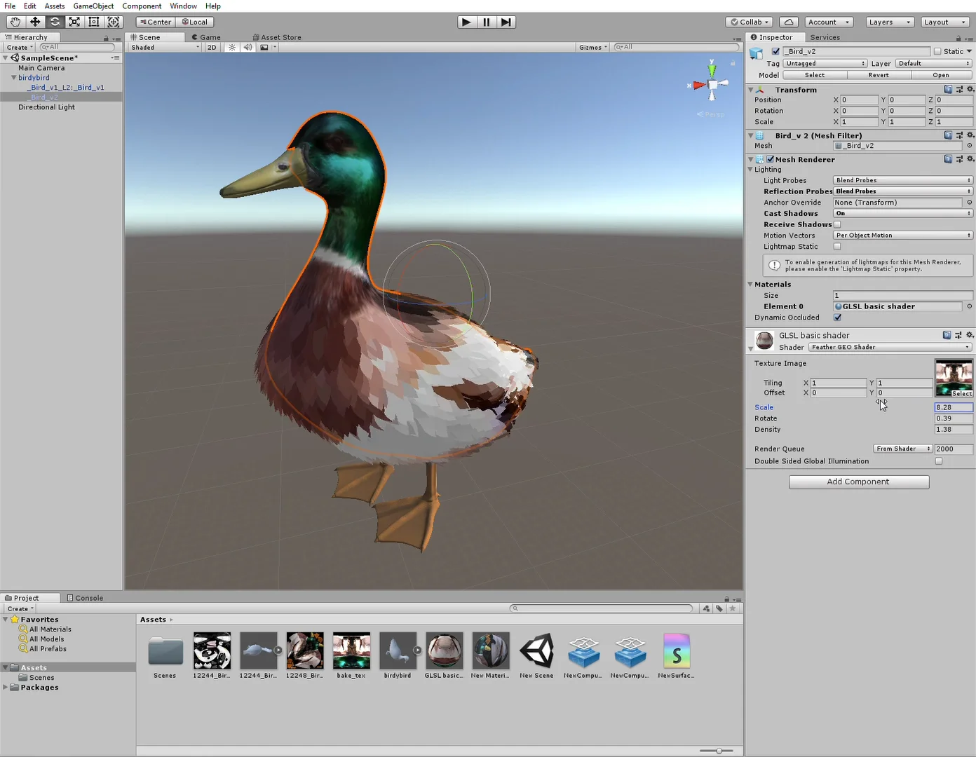 Unity Feather Geometry Shader (GLSL)
