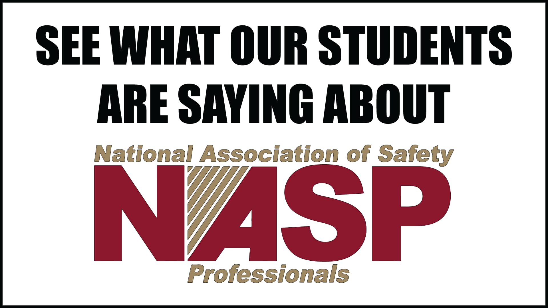 See what our students are saying about NASP! on Vimeo