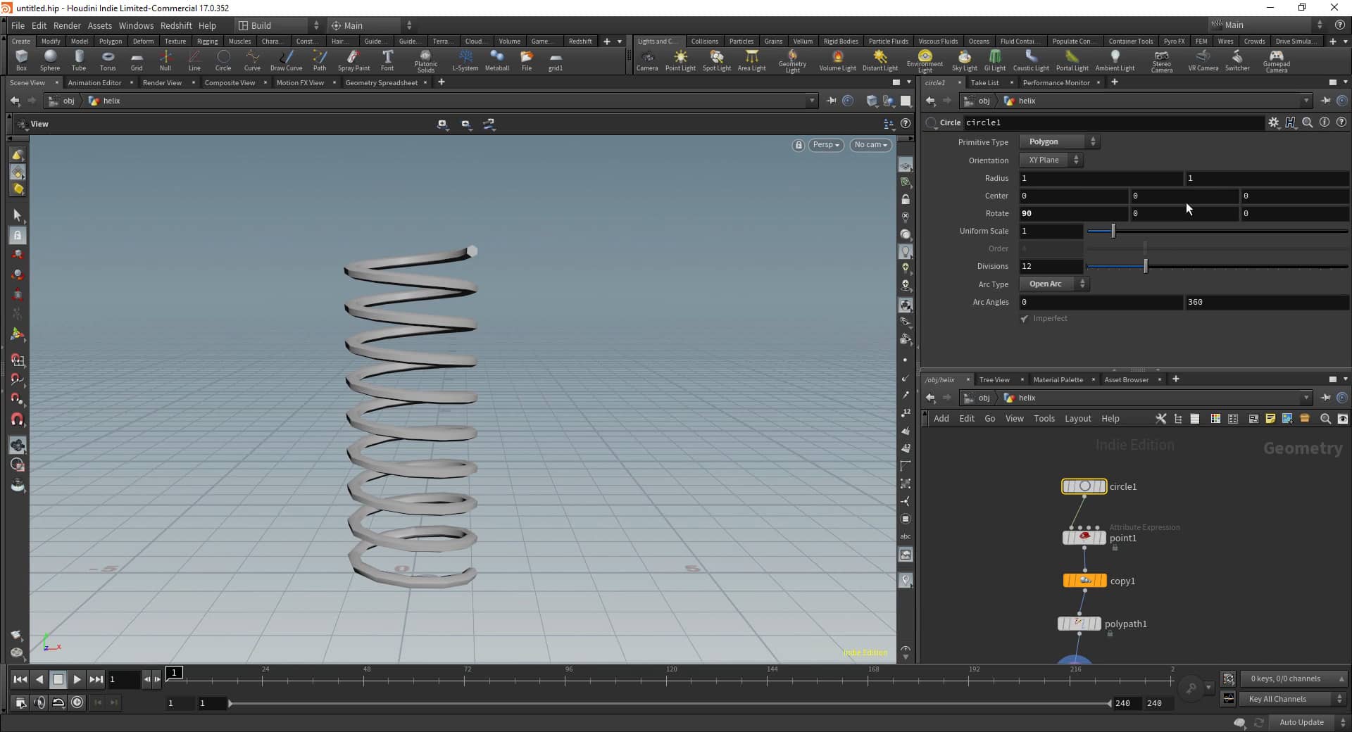 Houdini - Simple Helix with 5 nodes on Vimeo