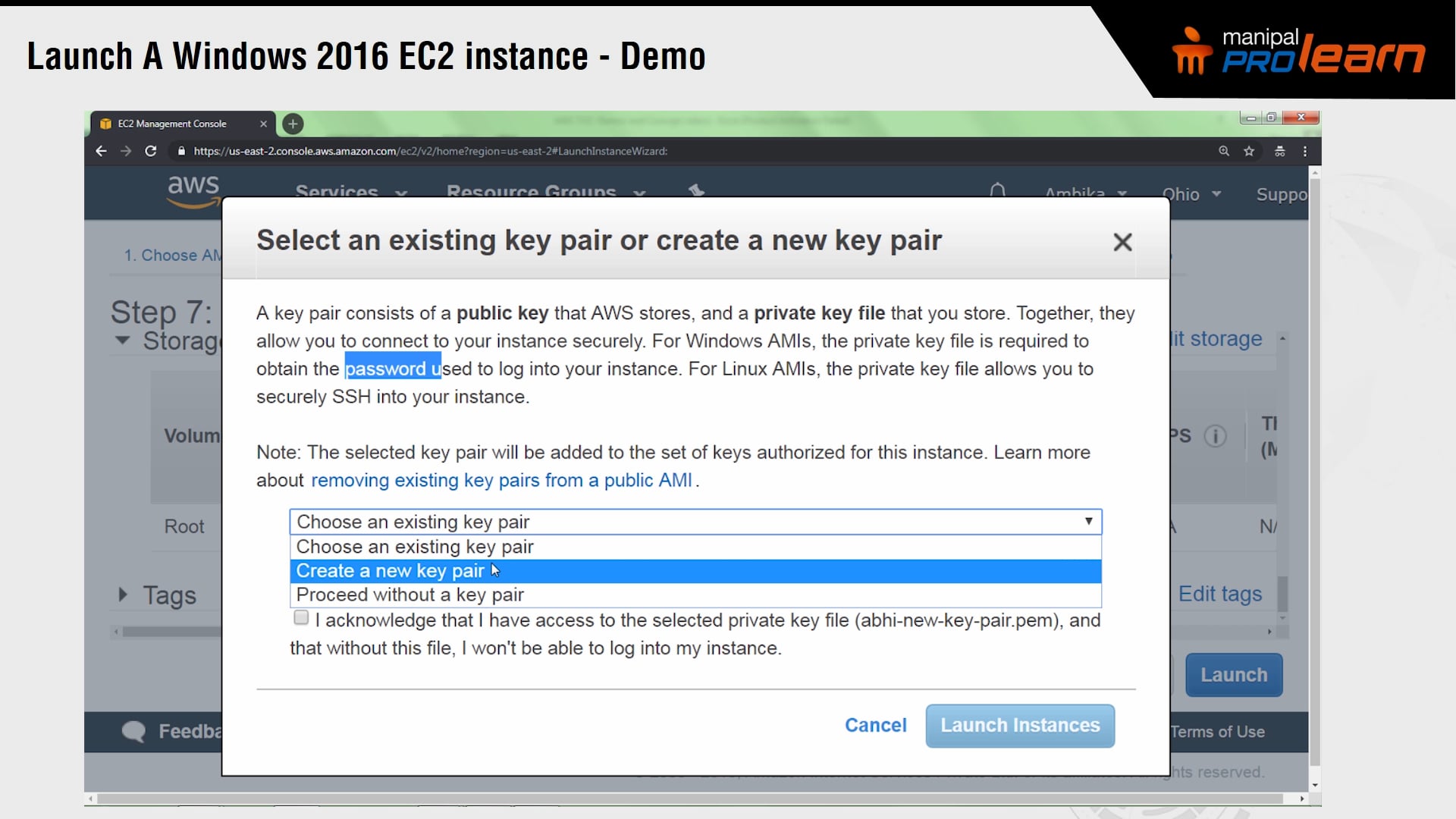 2.2 Launch a windows 2016 ec2 instance on Vimeo