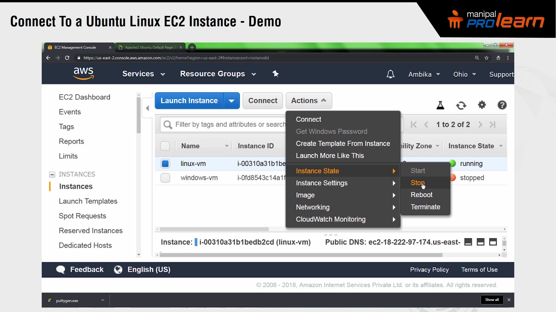 2.5 connect to ubuntu linux ec2 instance on Vimeo