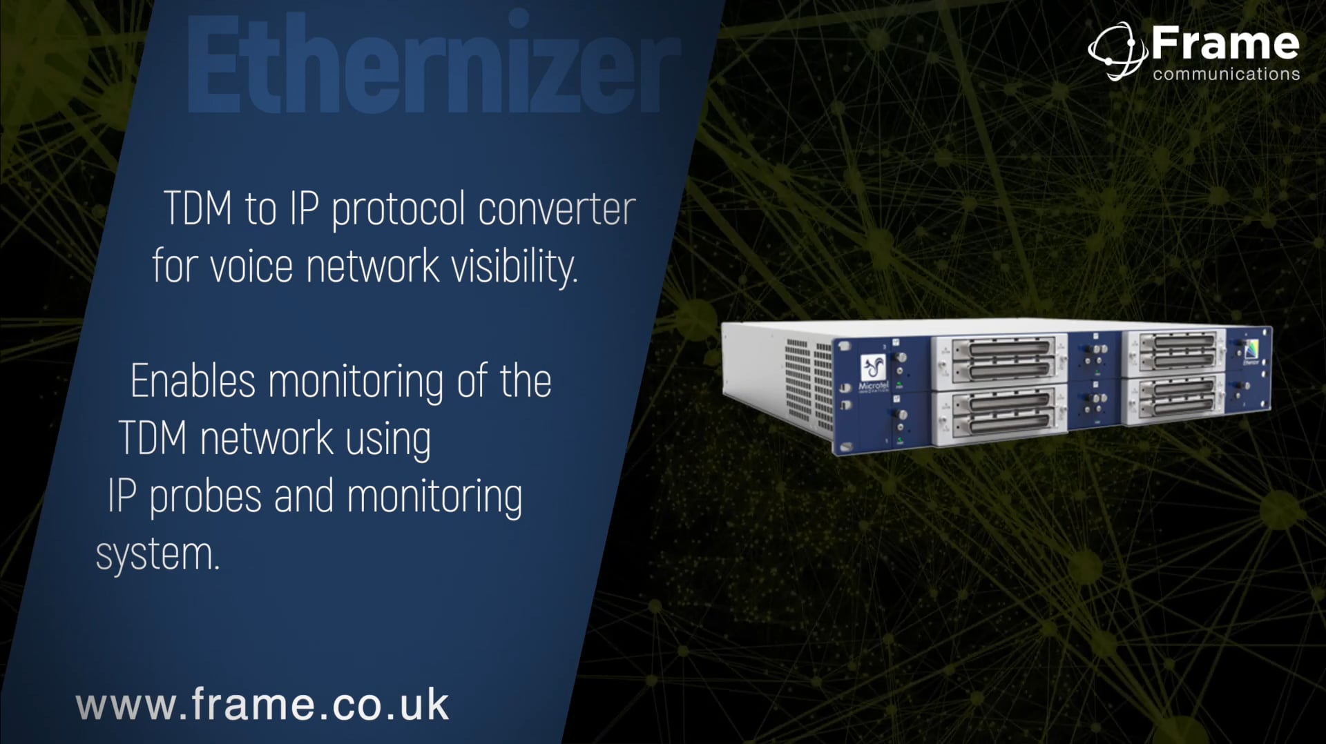 Ethernizer - TDM to IP conversion for network visibility on Vimeo