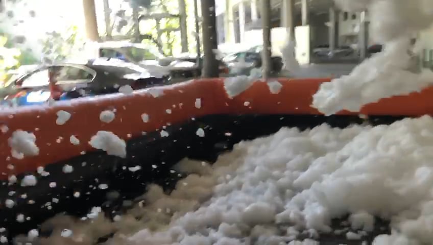 Inflatable Foam Pit on Vimeo