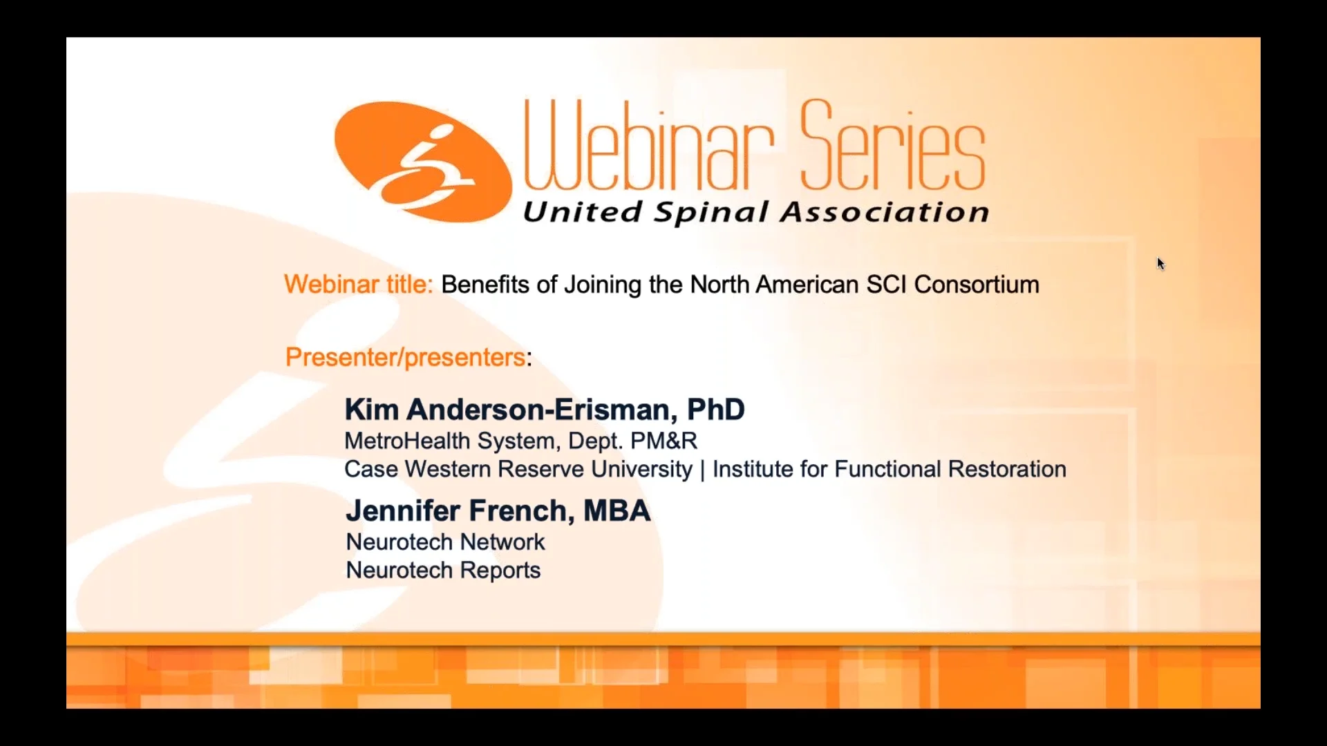 Benefits of Joining the North American SCI Consortium