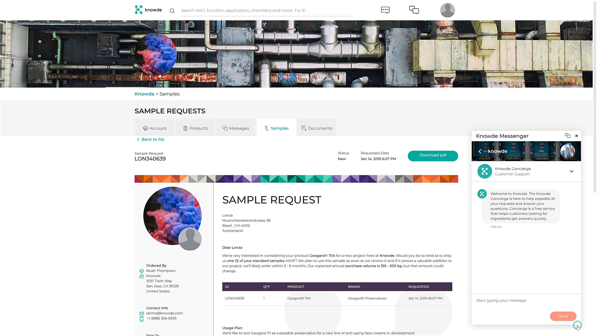Requesting Ingredient Samples on Vimeo