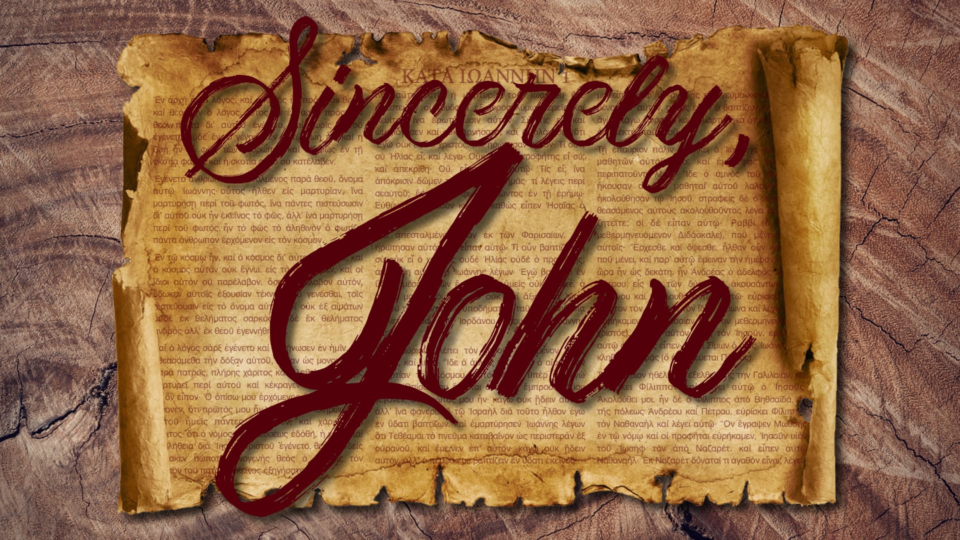 Day 8 - John Study (Tim Duensing) on Vimeo