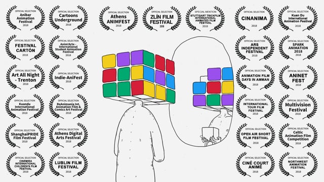 Everyone Has a Rubik's Cube for a Head in This Animated Short Film
