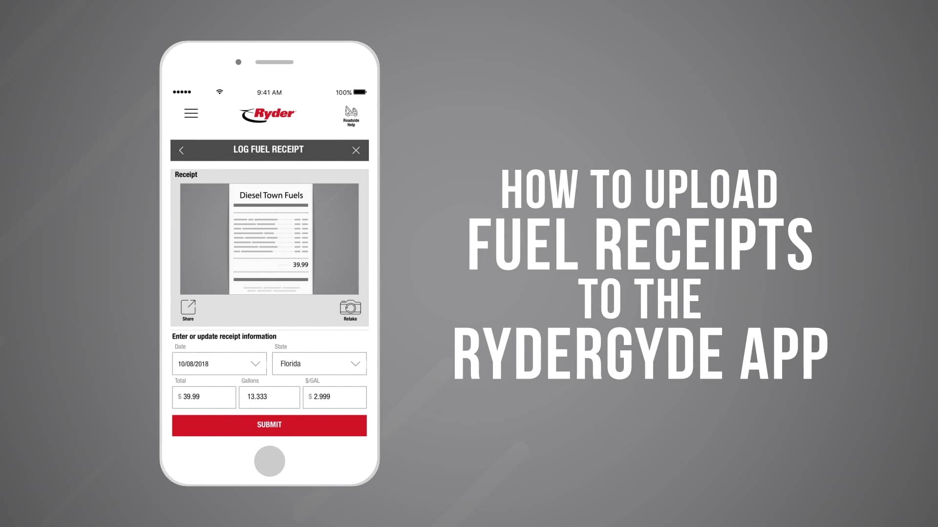 RyderGyde - How to Upload Fuel Receipts to the App on Vimeo