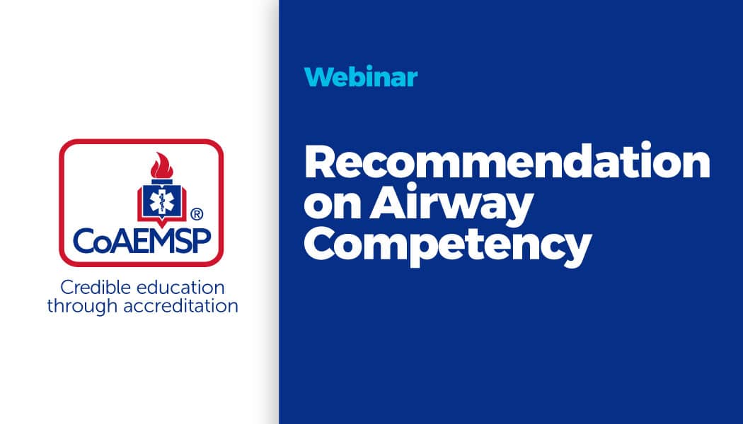 CoAEMSP: Recommendation on Airway Competency on Vimeo