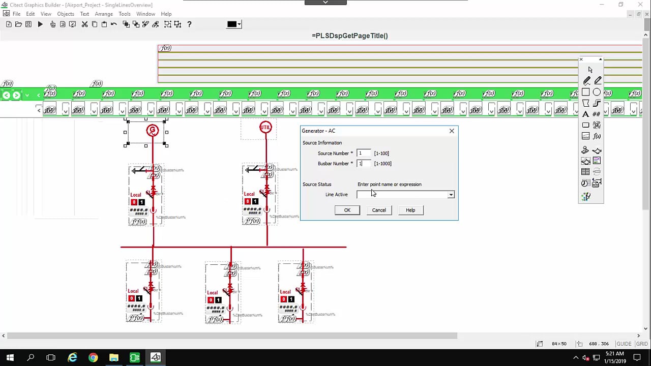 8 - Power SCADA Operation - Configure One Line diagram - Learning Video ...