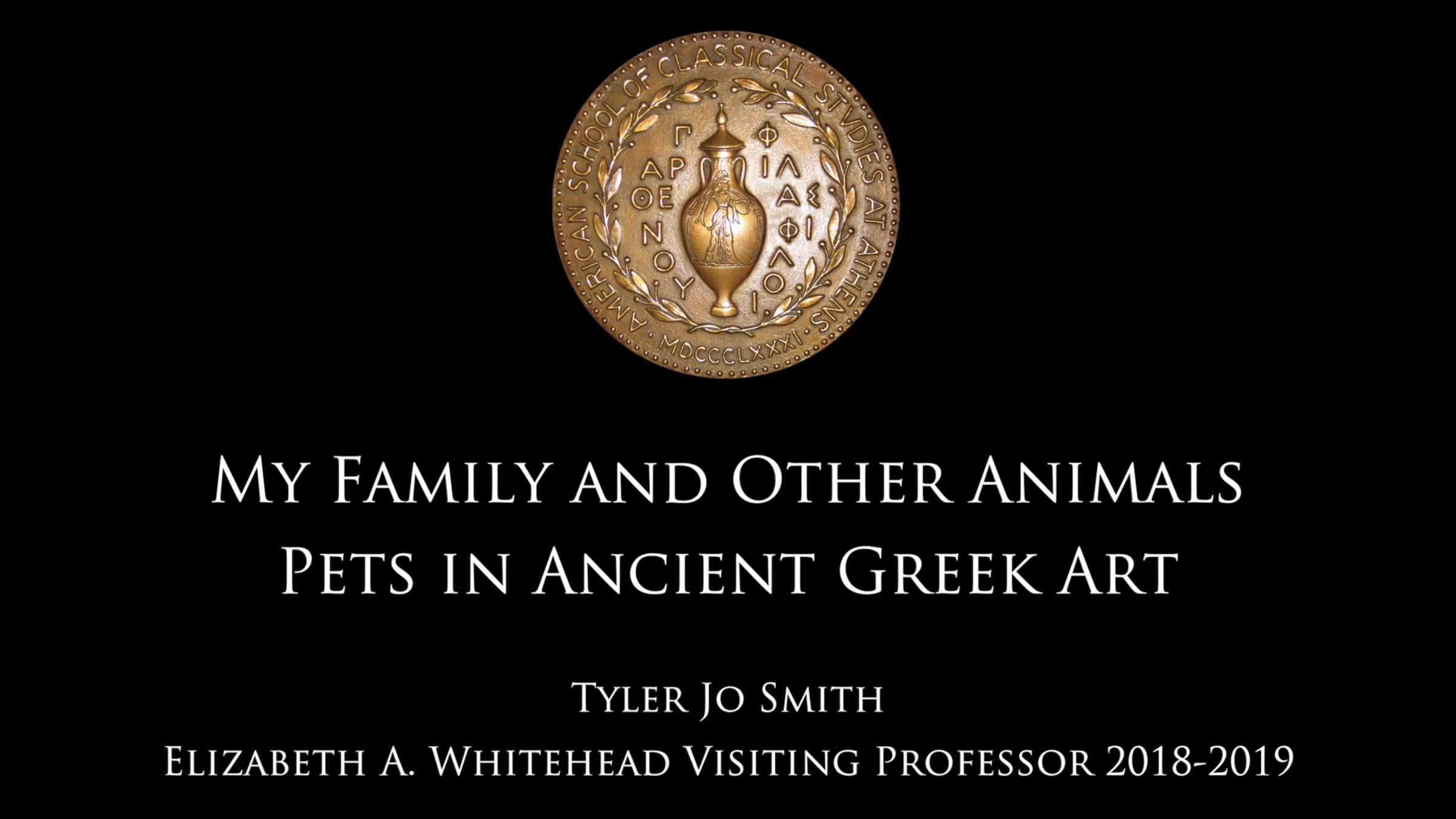 My Family and Other Animals: Pets in Ancient Greek Art