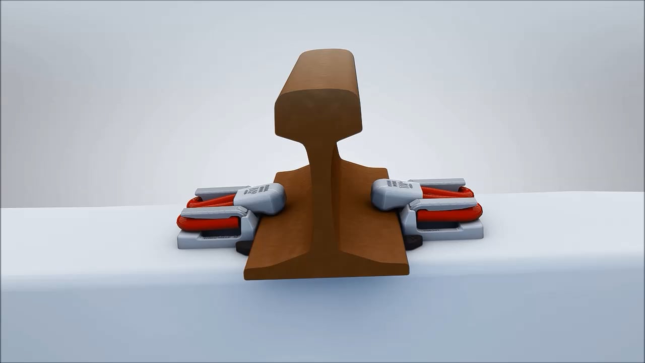 Pandrol Fastclip FE fastening system on Vimeo