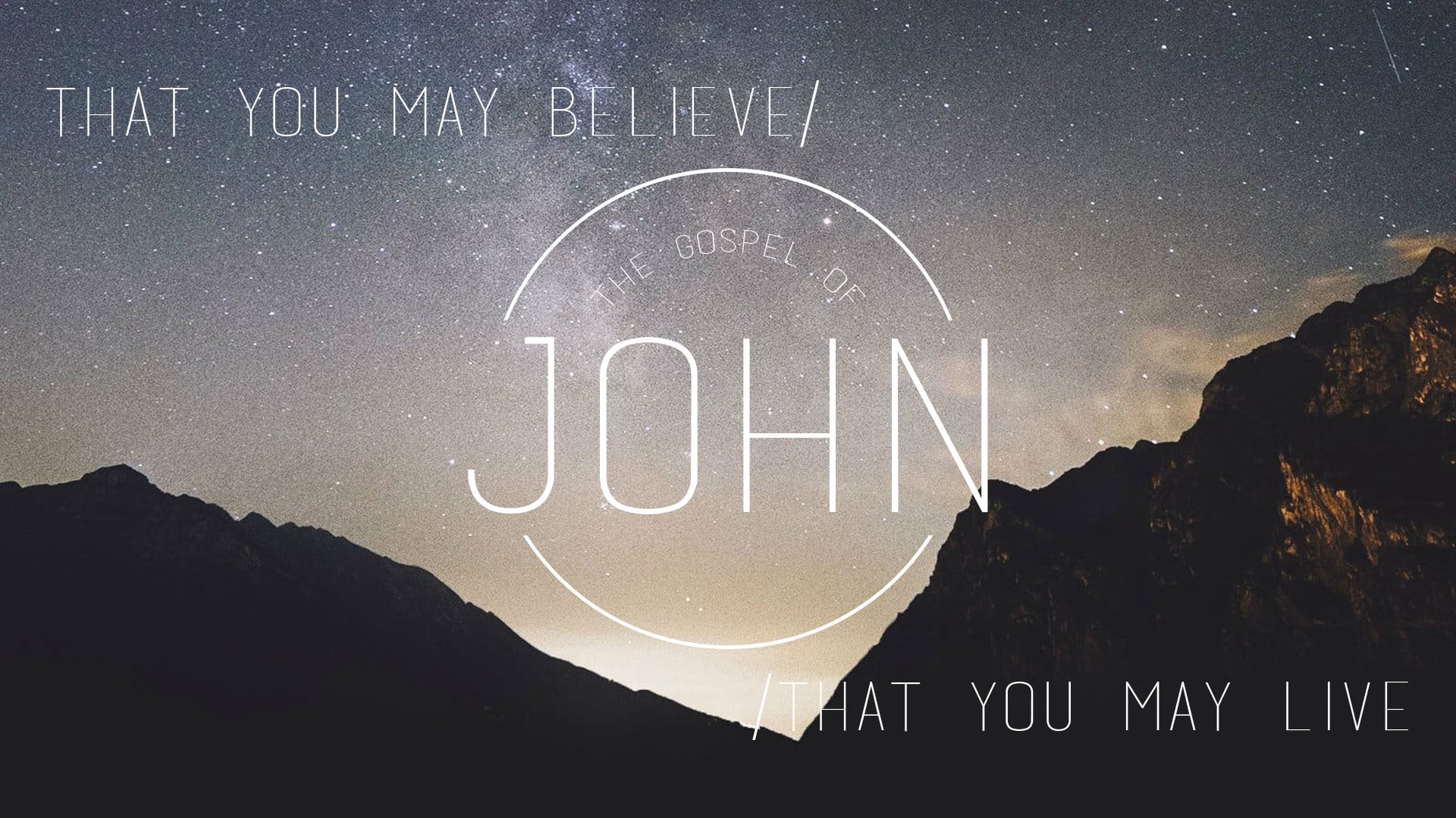 The Gospel of John Week 1 on Vimeo