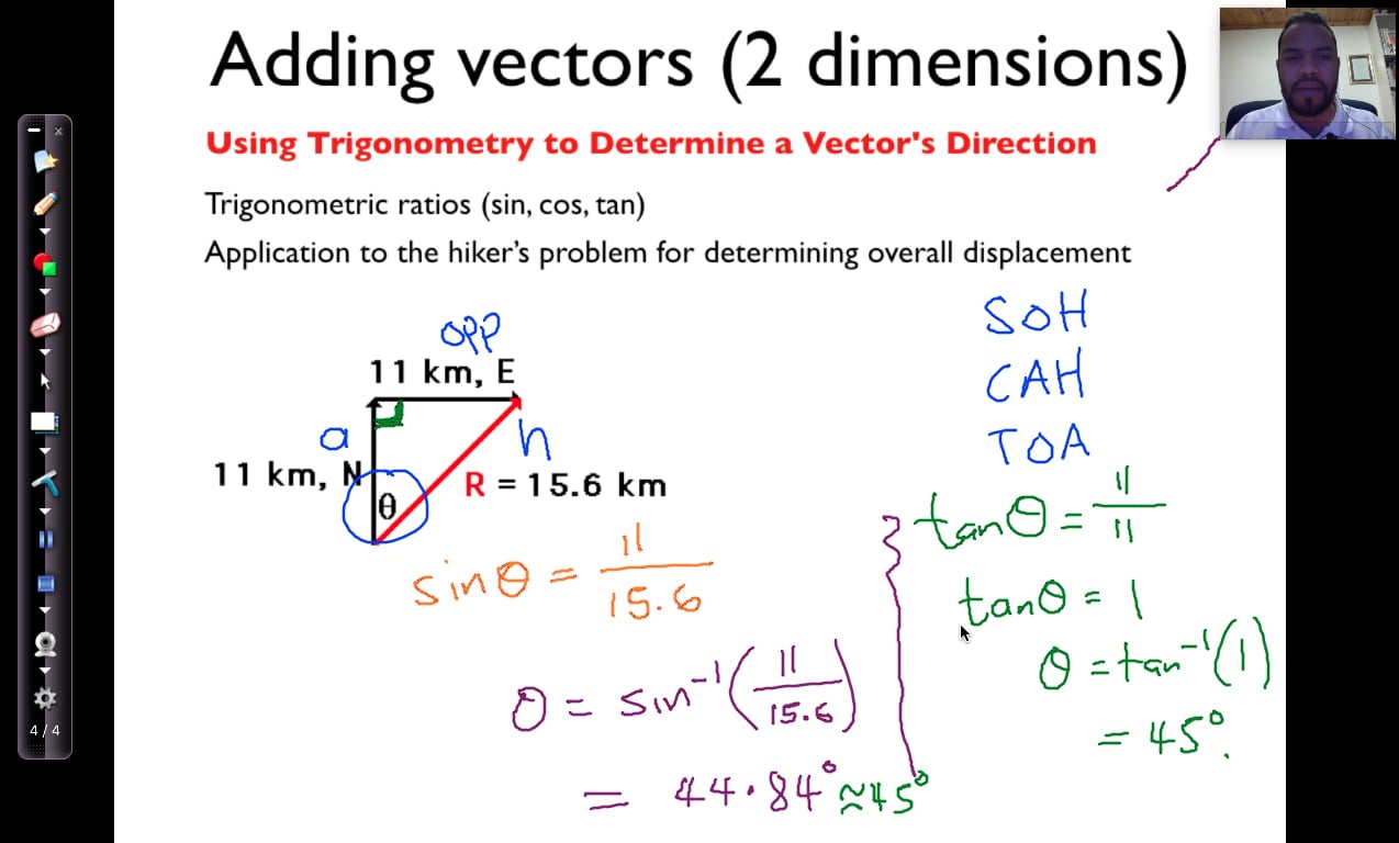 15 - Using trigonometry to determine the direction of a vector on Vimeo