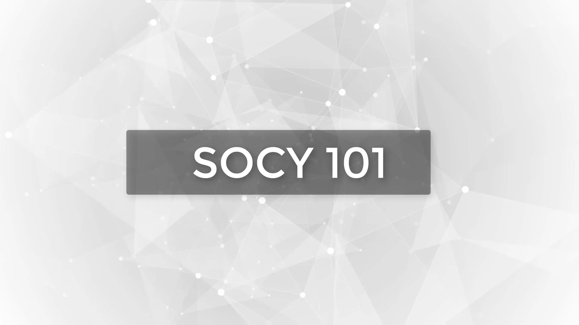 SOCY 101 - SOCY 101 - M4 L2 on Vimeo