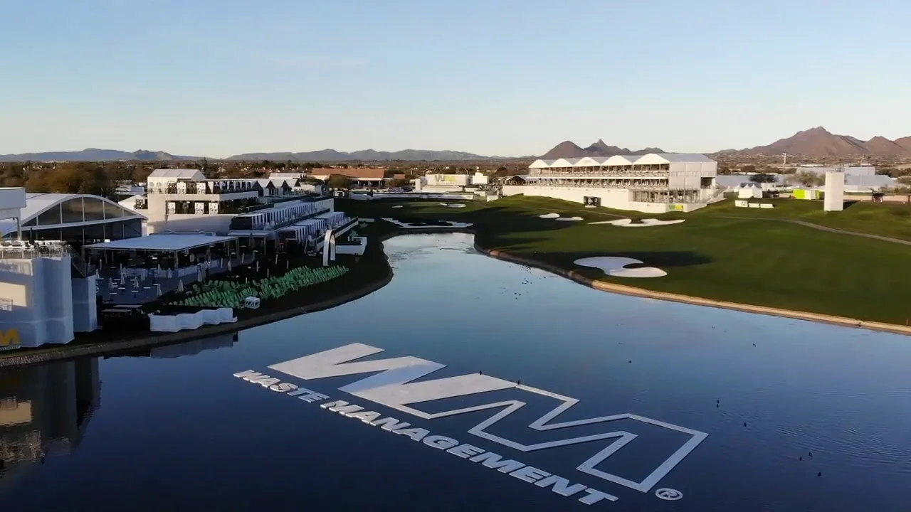 Bird's-Eye View of the 18th Hole at the Waste Management Phoenix Open