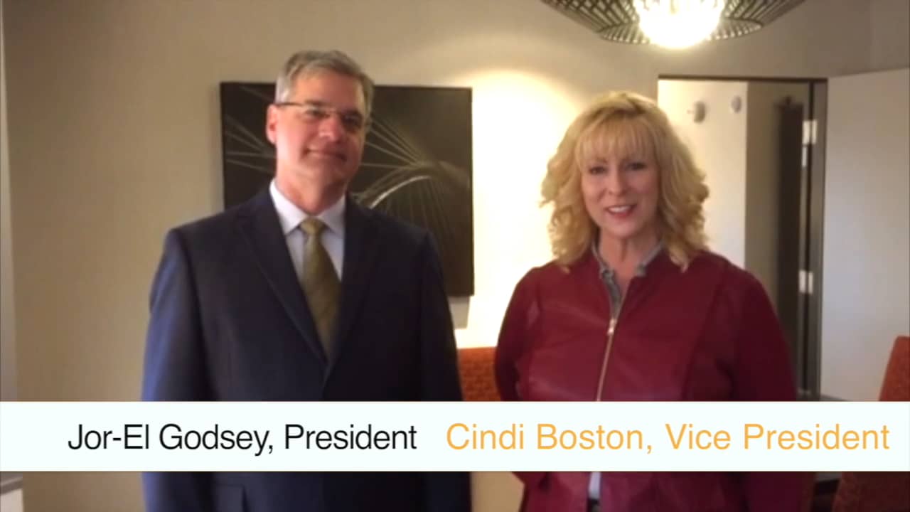 Special Message from Jor-El Godsey, President on Vimeo