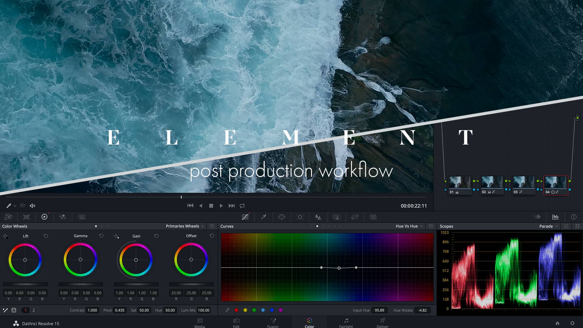 Element post processing workflow on Vimeo