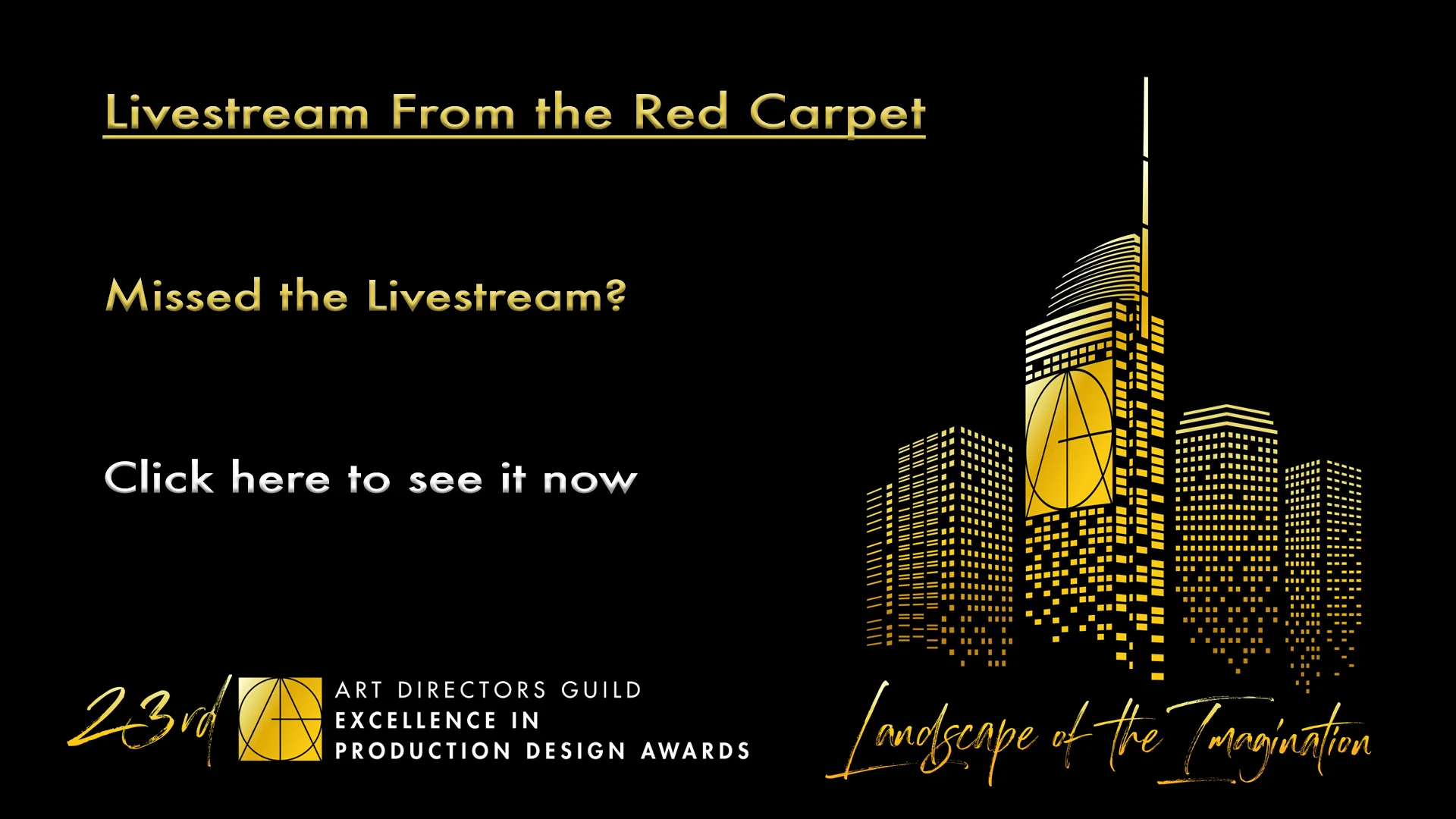 23rd Annual ADG Awards Red Carpet Live! on Vimeo