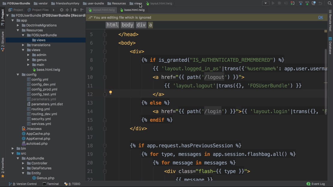 Layout And Template Customization Fosuserbundle Ftw Symfonycasts