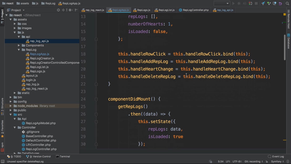 Hitting the DELETE Endpoint > React with Symfony | SymfonyCasts