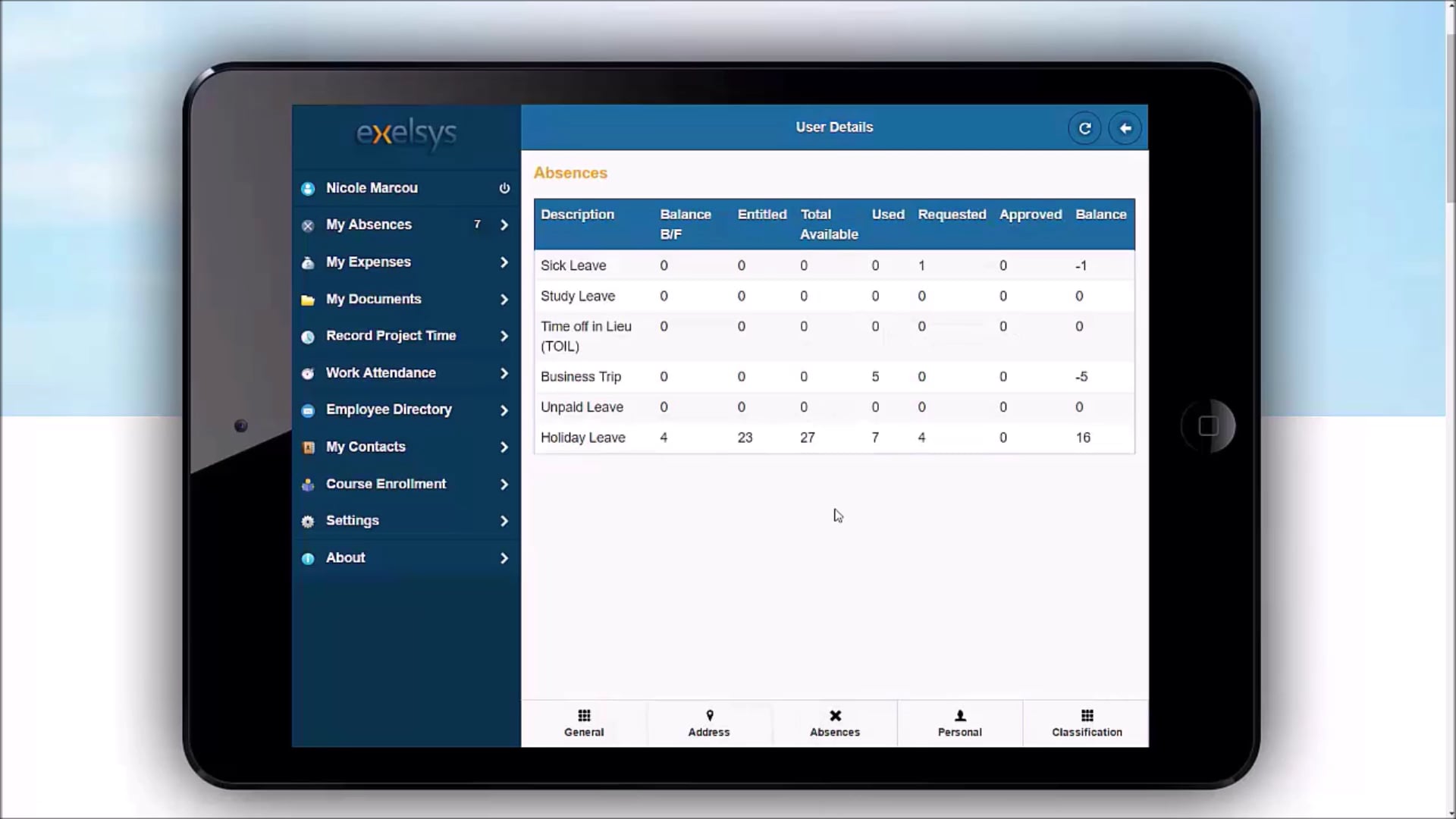 Exelsys Self-Service Absences on Mobile App on Vimeo