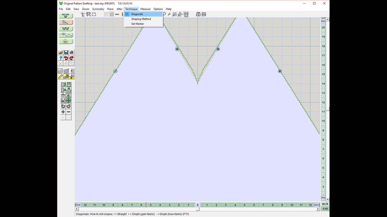 DAK Diagonal Shaping | Machine Knitting Tutorial
