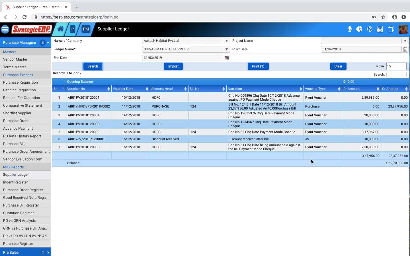 Supplier Ledger on Vimeo