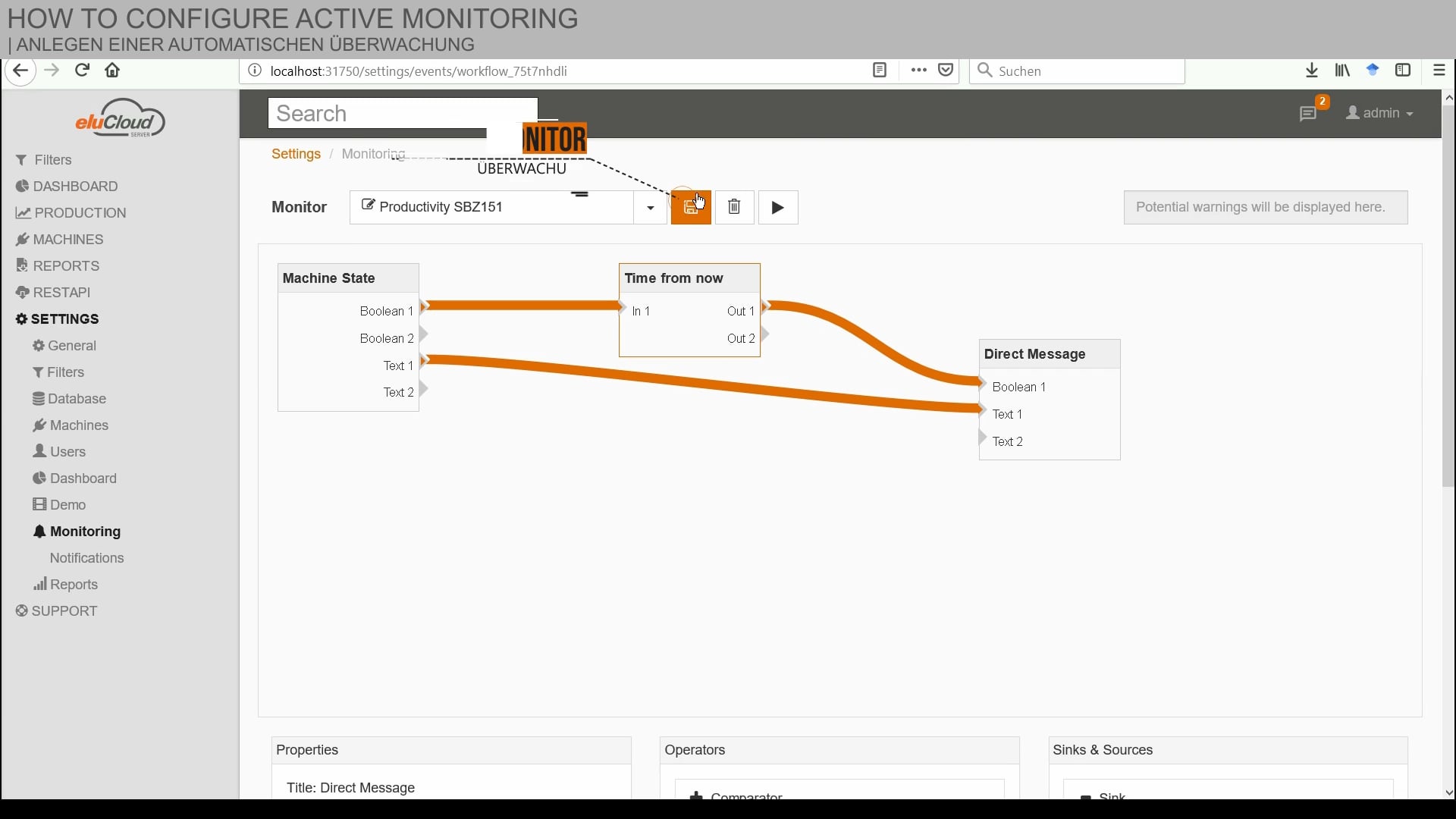 elusoft - eluCloud - How to configure active monitoring on Vimeo