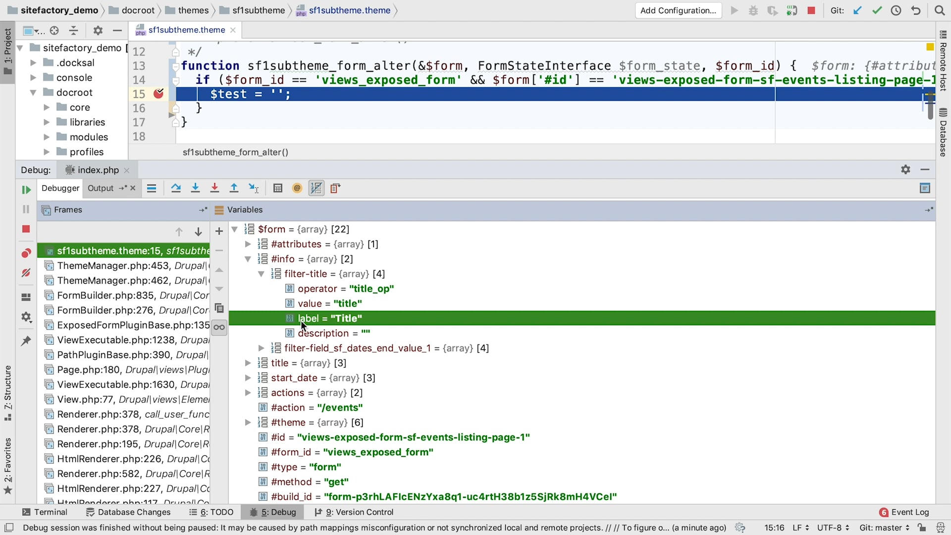 SiteFarm Subtheming Recipe #5 - Form Alter event filter on Vimeo