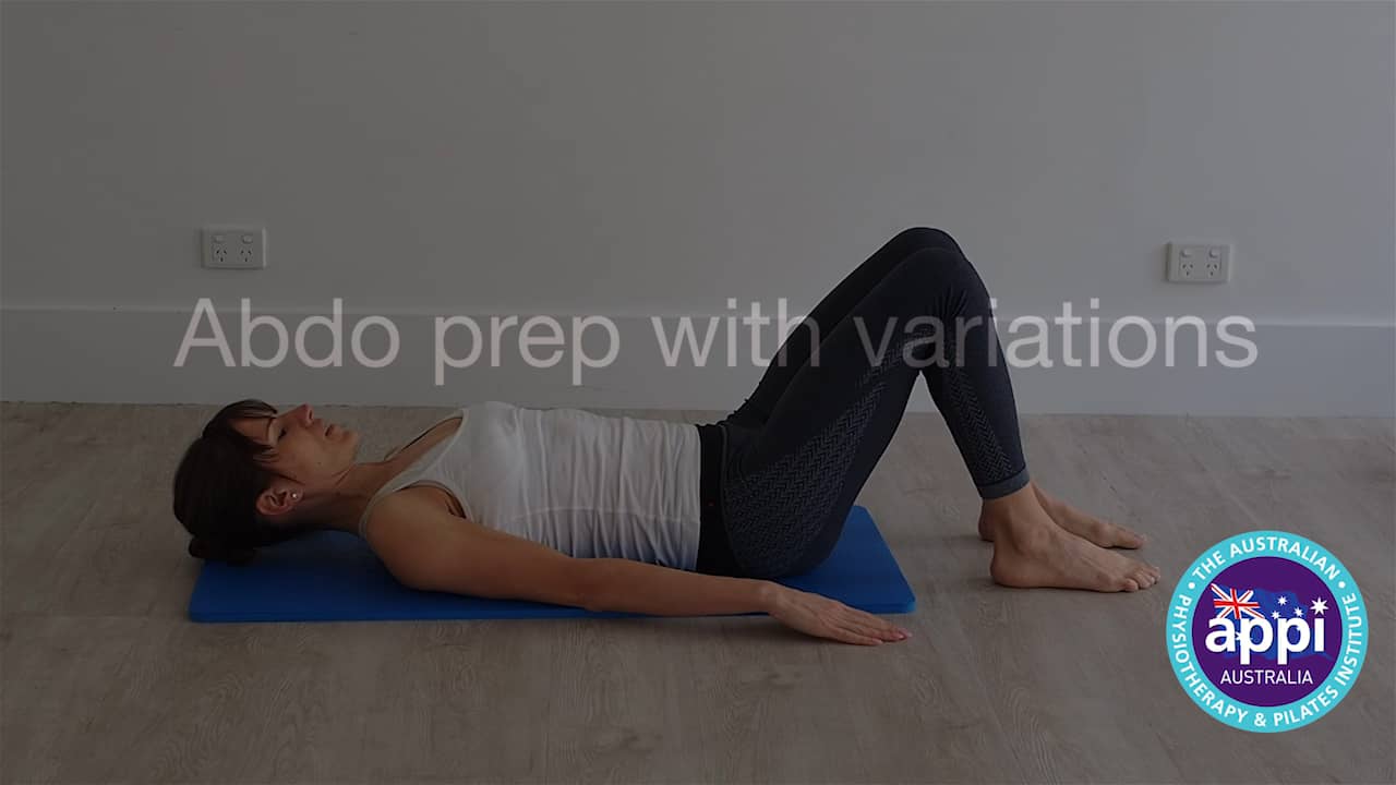 Abdo prep with variations - an exercise from APPI Pilates Matwork Level ...