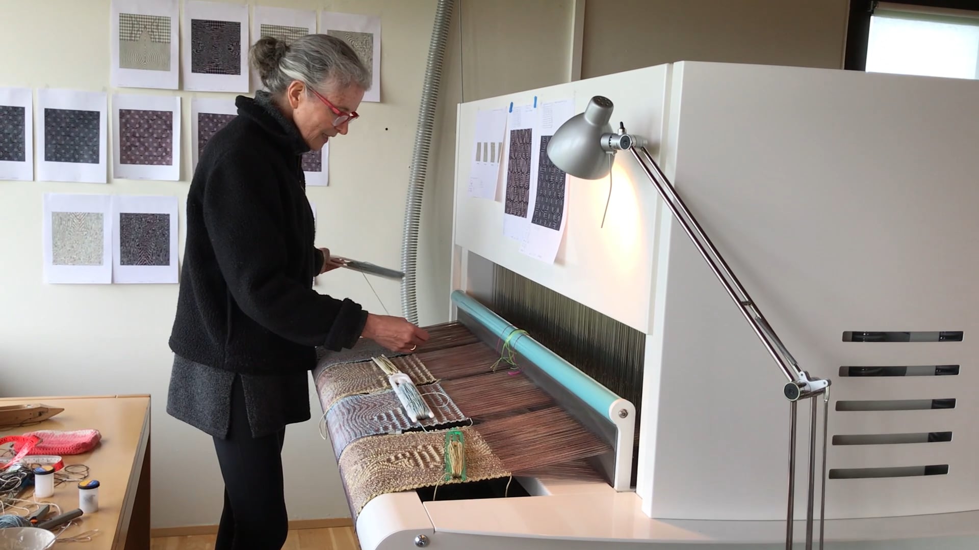 Weaving on a TC2 digital loom on Vimeo