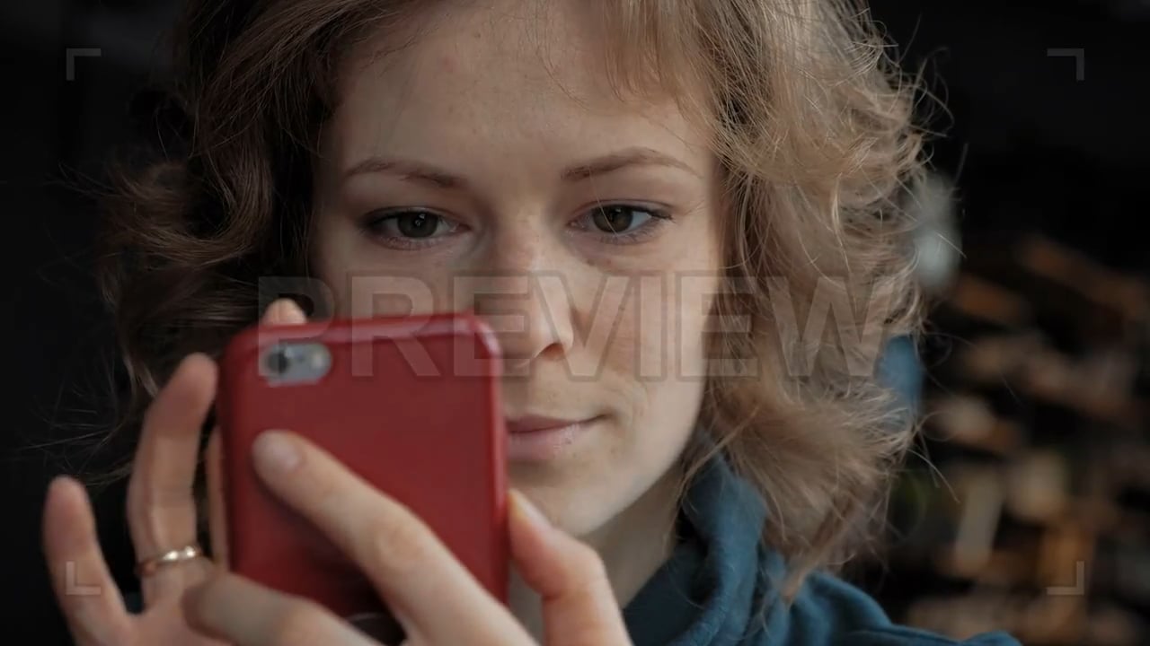 Woman Texting In Cafe Stock Video on Vimeo