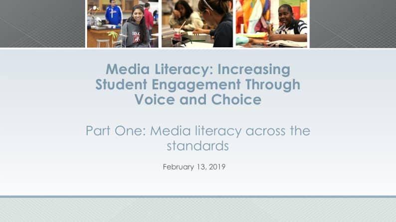 Media Literacy: Increasing Student Engagement Through Voice and Choice ...