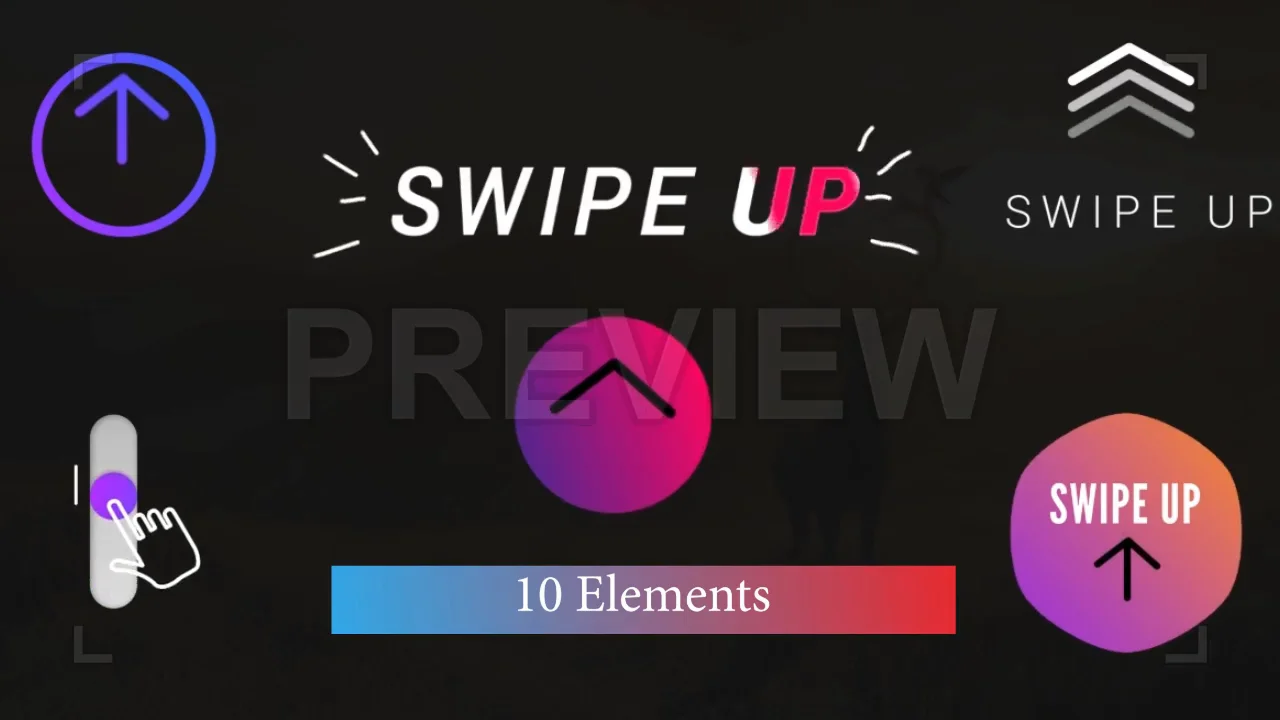 Instagram Swipe Up Pack Stock Motion Graphics on Vimeo