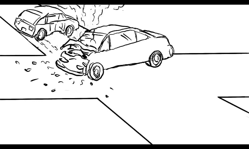 Car Crash at Intersection Drawing 2D Animation on Vimeo