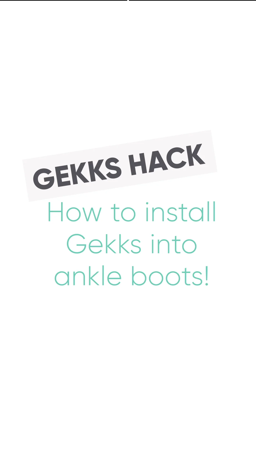 Gekks Hack: How to Install Gekks into Ankle Boots on Vimeo