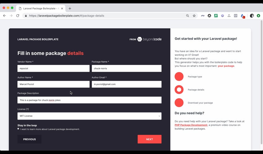 Package Generators - PHP Package Development - Beyond Code Package Generators - PHP Package Development - Beyond Code