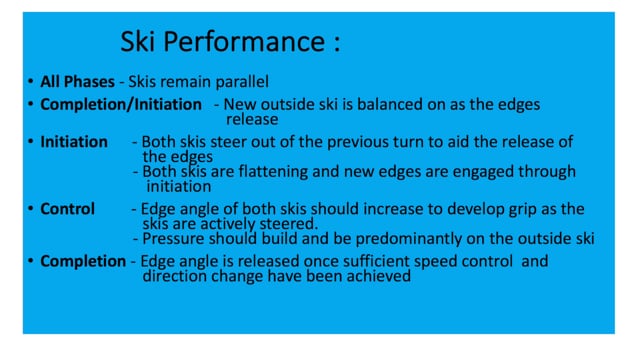 Real v Ideal Skiing Standards Level 1 and Level 2 on Vimeo