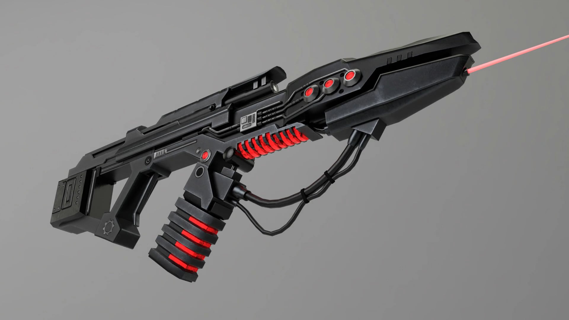 Sci-Fi Laser Gun 3D Model - Kendra Storz on Vimeo