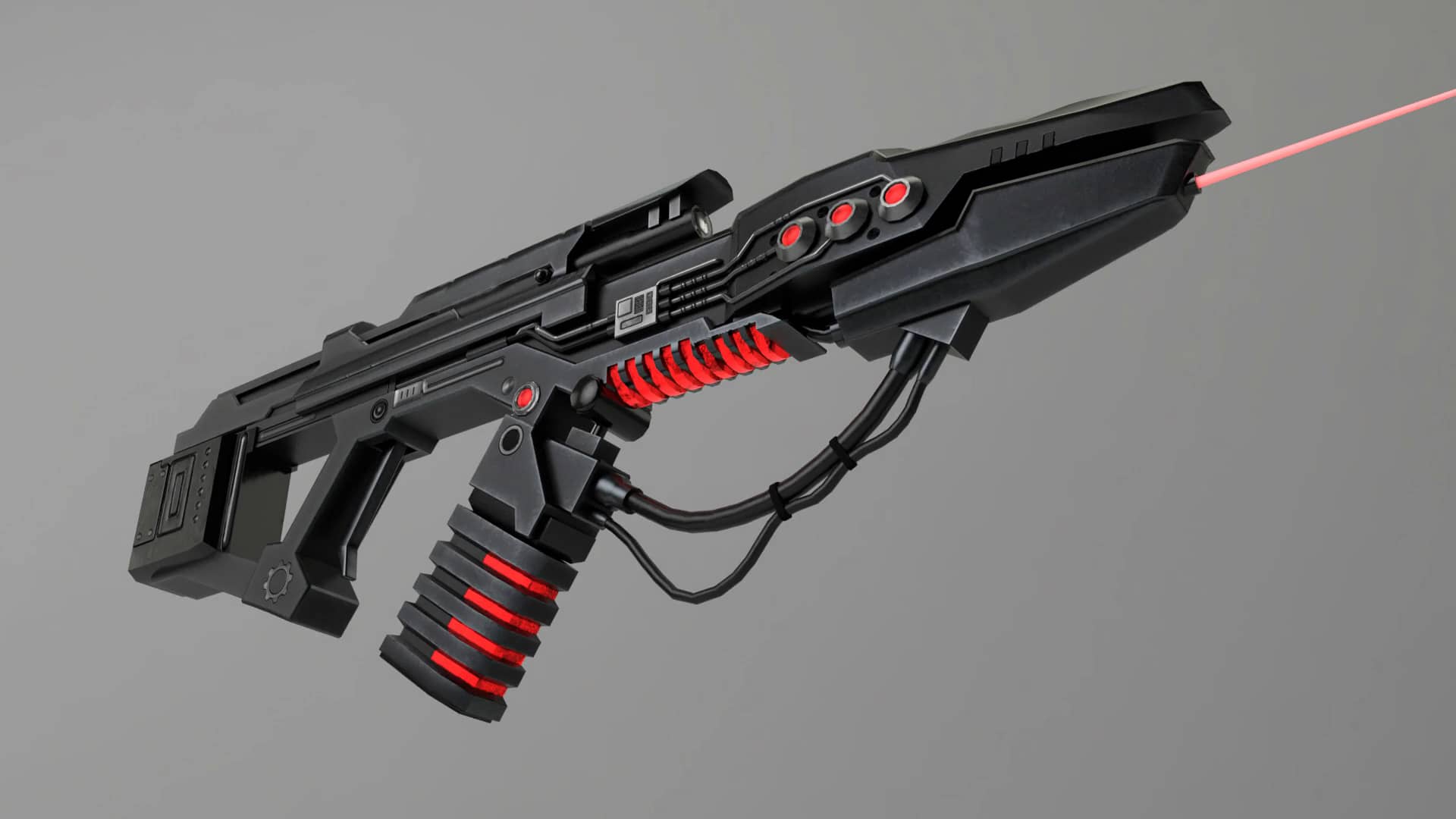 Sci-Fi Laser Gun 3D Model - Kendra Storz on Vimeo