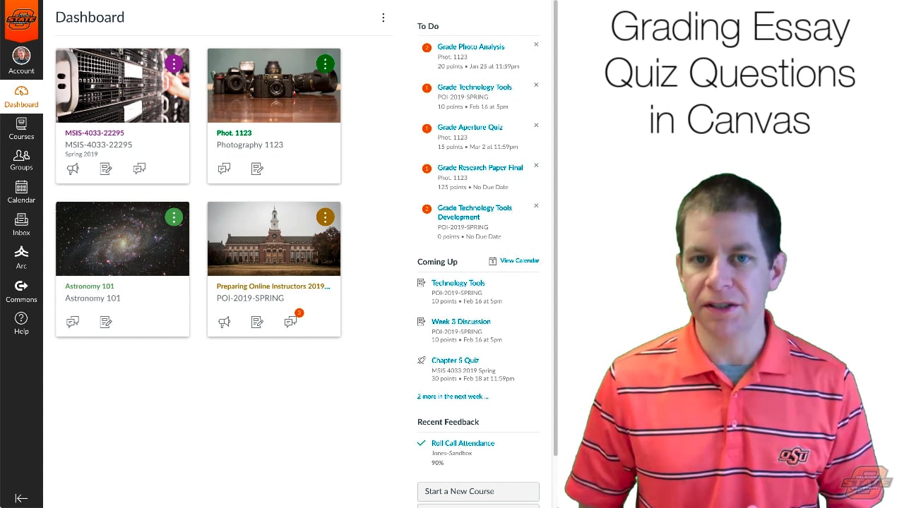 Canvas: Grading an Essay Question on a Quiz