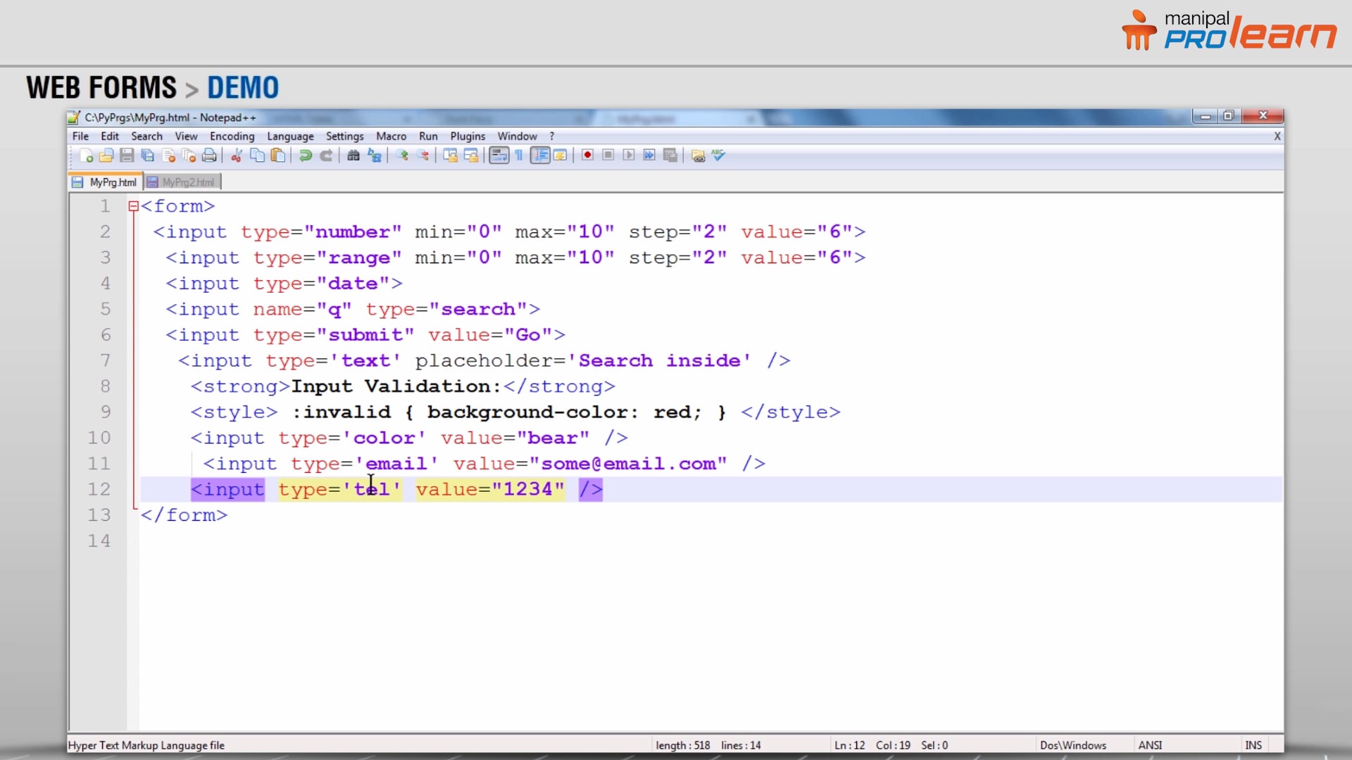 M6L1L2_Web_Forms on Vimeo