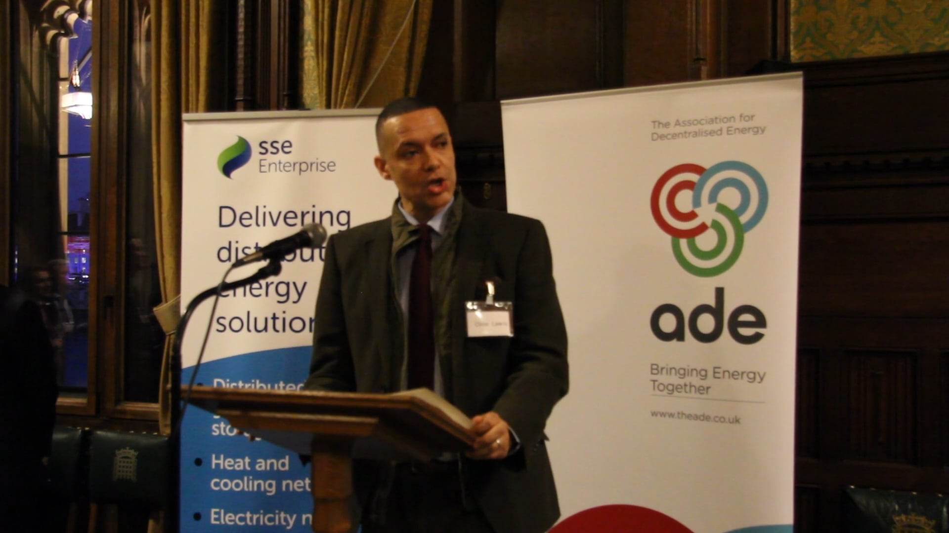 Clive Lewis and Tim Rotheray speaking at ADE Winter Reception House of ...
