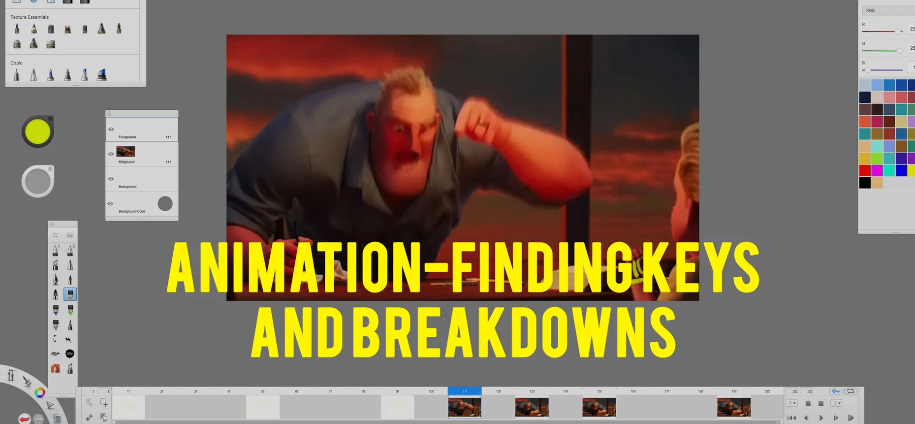 Video Reference Analysis Tutorial for Animation-Finding Keys and Breakdowns