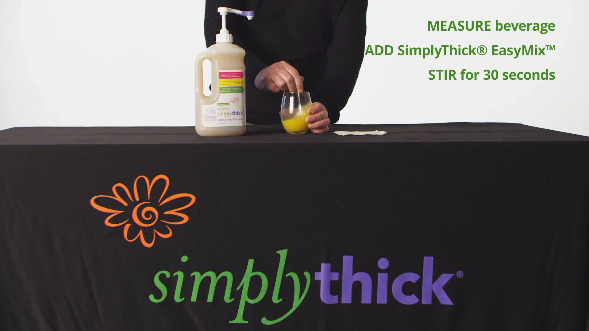 SimplyThick® EasyMix™ - Orange Juice Mixing Demo, Nectar Mildly Thick ...