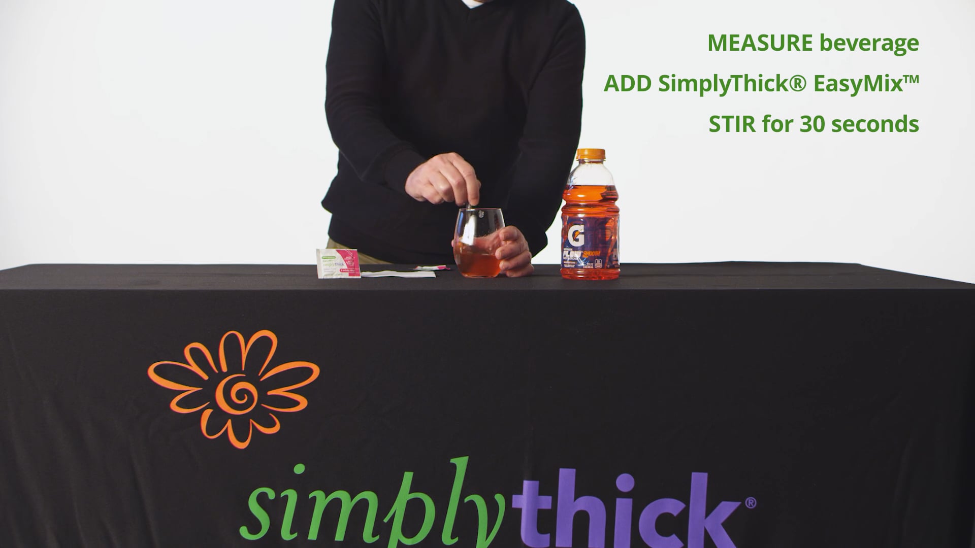 SimplyThick® EasyMix™ Gatorade Mixing Demo, Nectar Mildly Thick (Packet ...